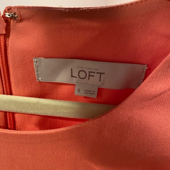LOFT | Dresses | Loft Peach Dress With Ruffle | Poshmark
